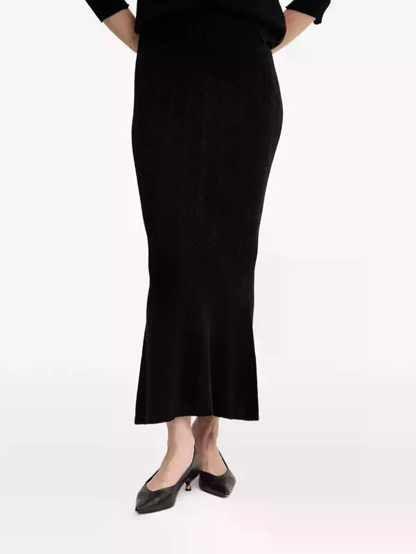 TWINSET Cable-knit Midi Skirt