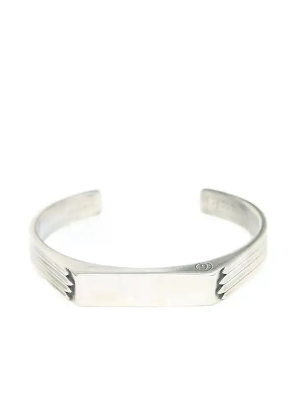 MAISON MARGIELA Textured Cuff Bracelet - Silver