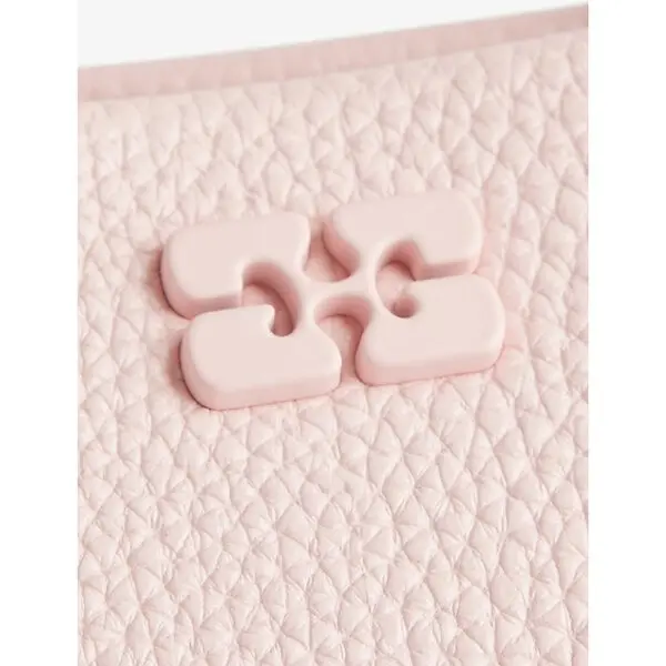 GANNI Grained-leather Top-handle Bag - Chalk Pink