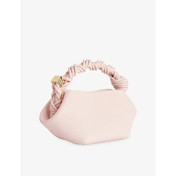 GANNI Grained-leather Top-handle Bag - Chalk Pink