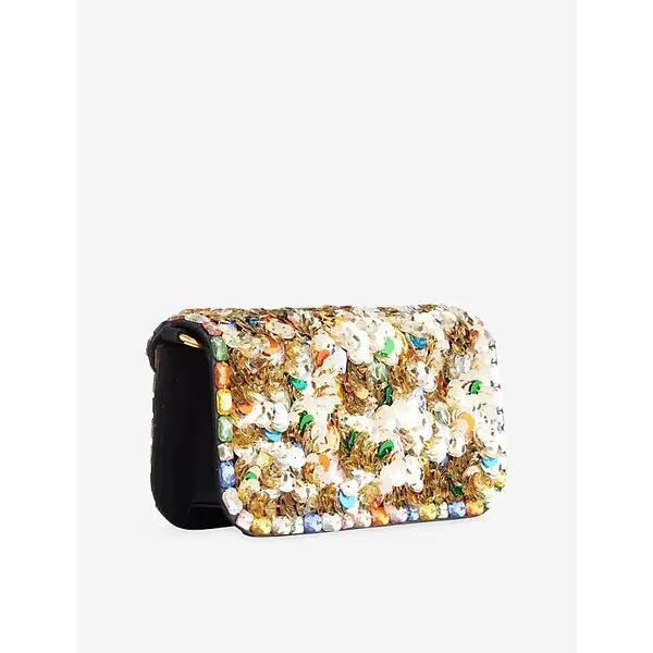 Valentino Garavani Loco Sequin Small Silk Shoulder Bag
