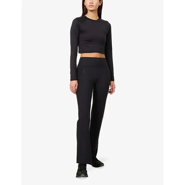 On Studio Cropped Stretch-jersey Top