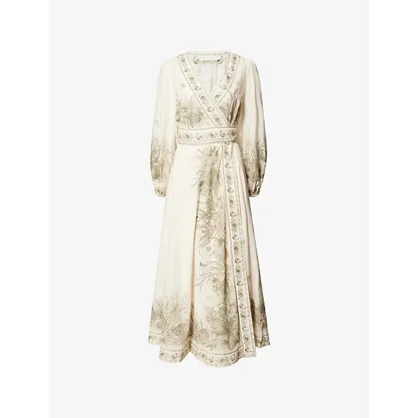 Zimmermann Wanderlust Wrap Midi Dress