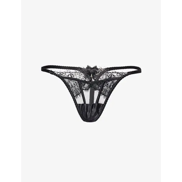 Lounge Zendaya Lace Thong - Black