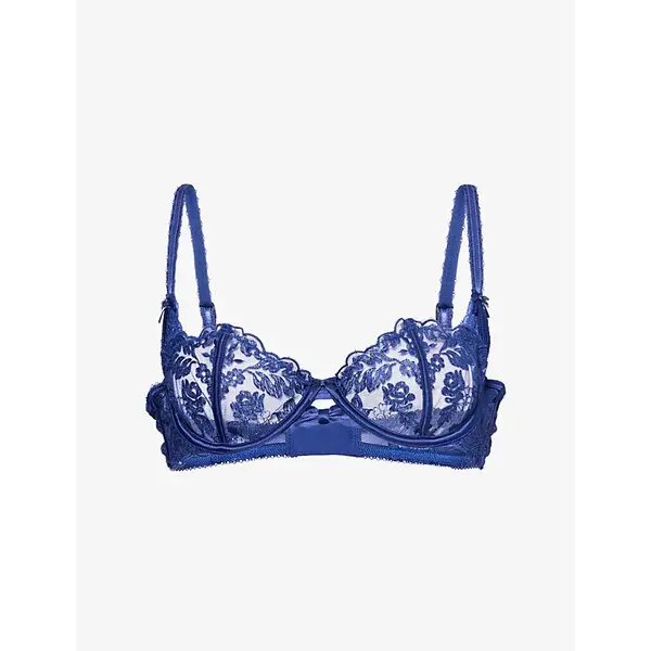 Lounge Attract Balcony Lace Bra - Dark Blue