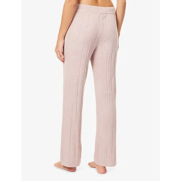 Barefoot Dreams Cable Knit Trousers - Teaberry