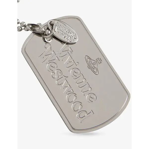 VIVIENNE WESTWOOD Engraved Logo Dog Tag Charm