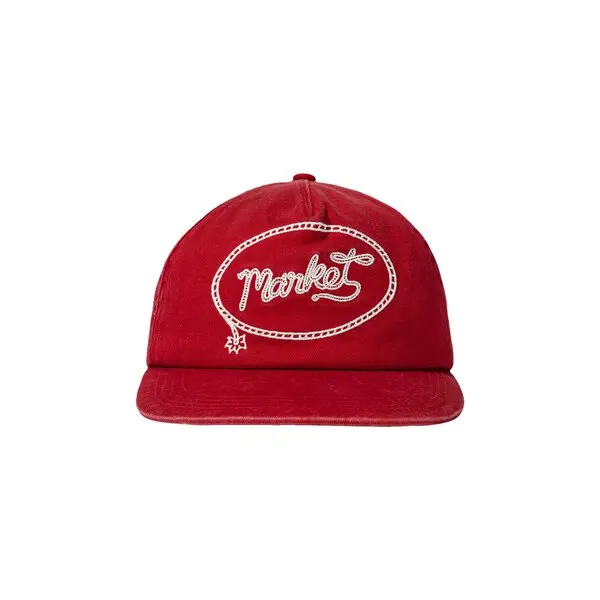 MARKET Lasso Lockup 5-panel Cap - Red