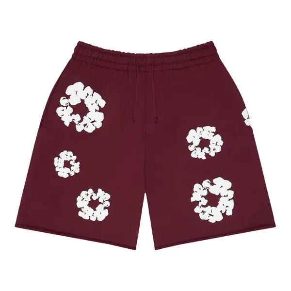 DENIM TEARS Cotton Wreath Sweatshorts - Red