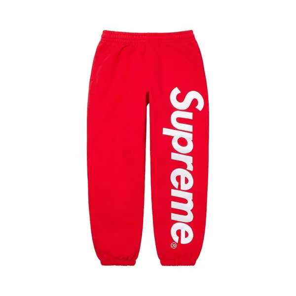Supreme Satin Appliqué Sweatpant - Red