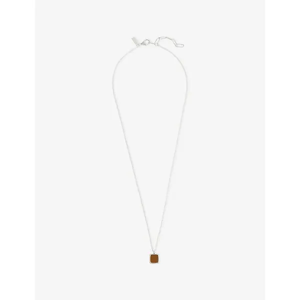 COMMONLINES Tiger Eye Sterling Necklace - Silver