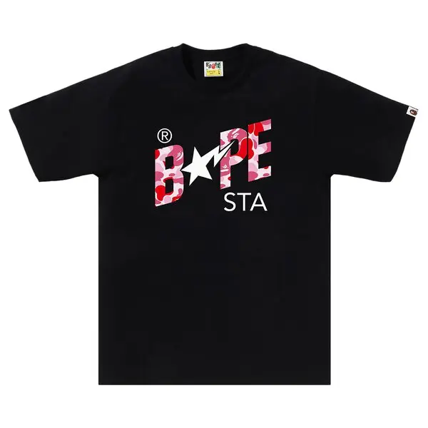 A BATHING APE Abc Camo Sta Logo Tee - Black