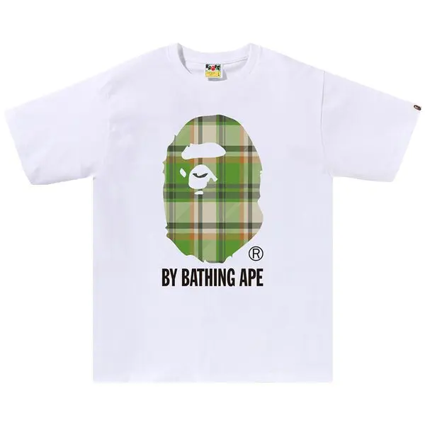 A BATHING APE Check Bathing Ape Tee - White