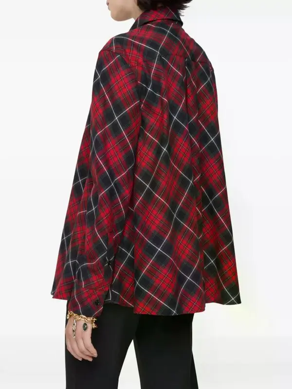 Burberry Checked Cotton Shirt - Red