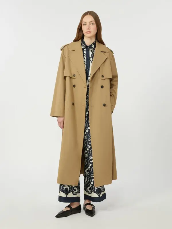 Max Mara Printed Wide Leg Trousers - Navy