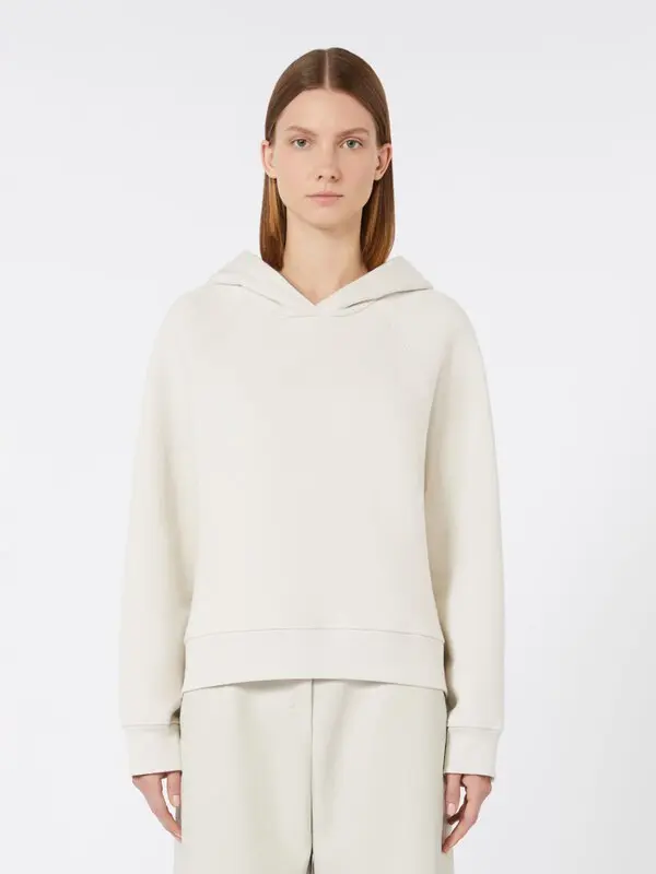 Max Mara Hooded Cotton Jersey Sweatshirt
