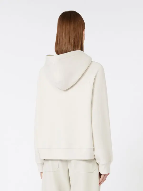 Max Mara Hooded Cotton Jersey Sweatshirt