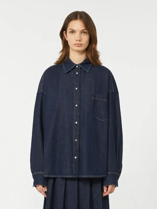 Max Mara Cotton Denim Shirt - Navy