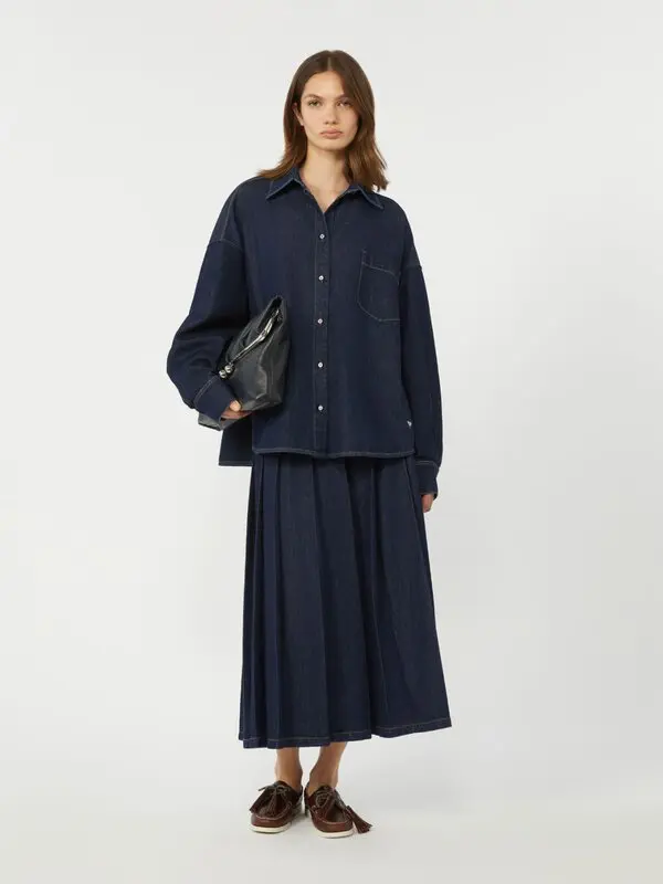 Max Mara Cotton Denim Shirt - Navy
