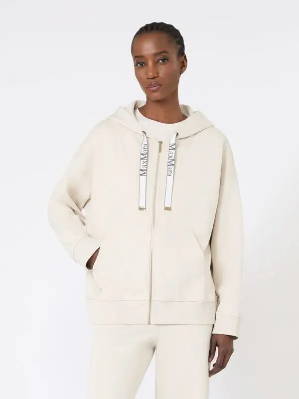 Max Mara Technical Cotton Jersey Sweatshirt - Ecru