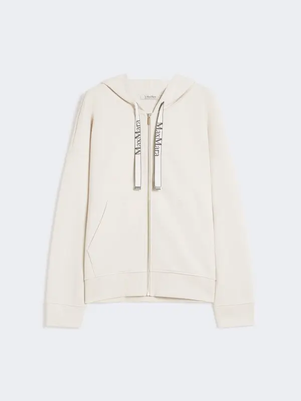 Max Mara Technical Cotton Jersey Sweatshirt - Ecru