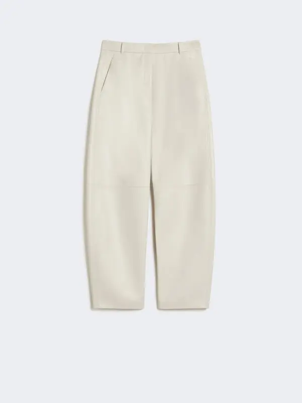 Max Mara Coated Fabric Barrel-leg Trousers
