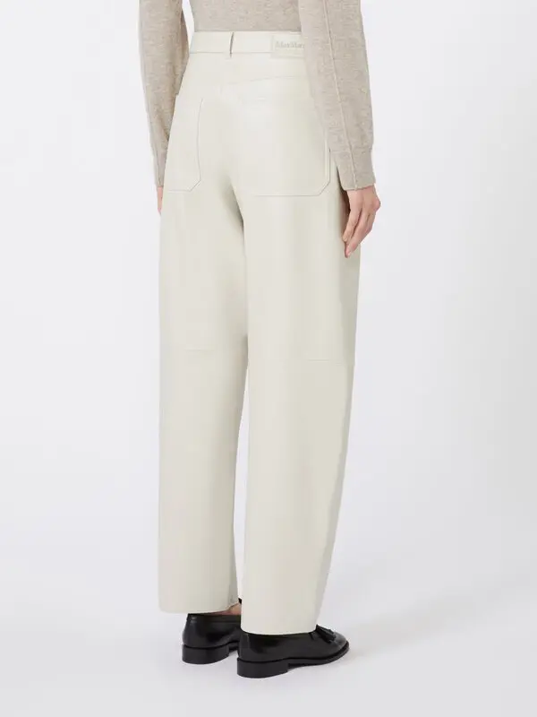Max Mara Coated Fabric Barrel-leg Trousers