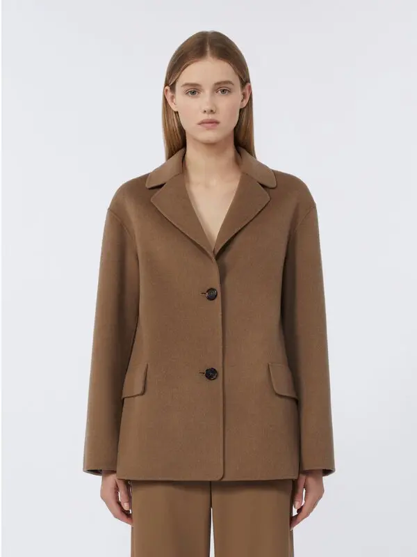 Max Mara Single-breasted Double-faced Wool Jacket - Camel