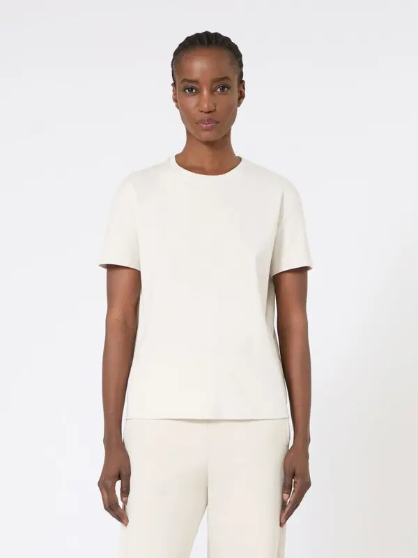 Max Mara Embroidered Jersey T-shirt - Sand