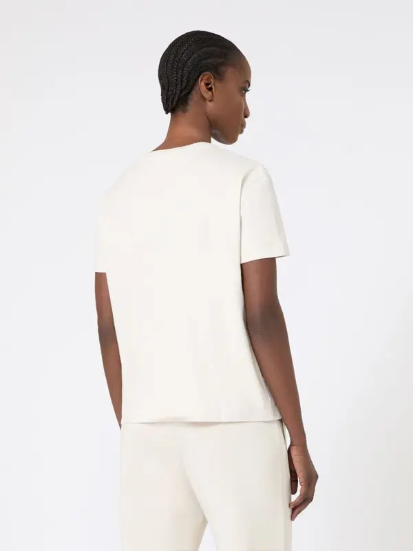 Max Mara Embroidered Jersey T-shirt - Sand