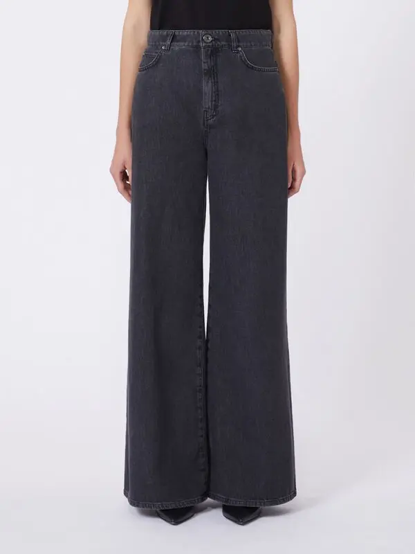 Max Mara Wide-leg Denim Jeans - Black
