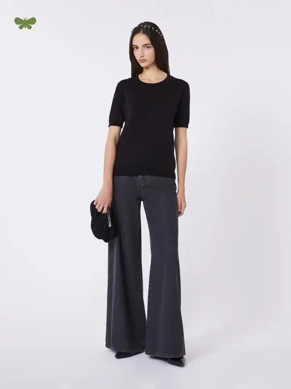 Max Mara Wide-leg Denim Jeans - Black