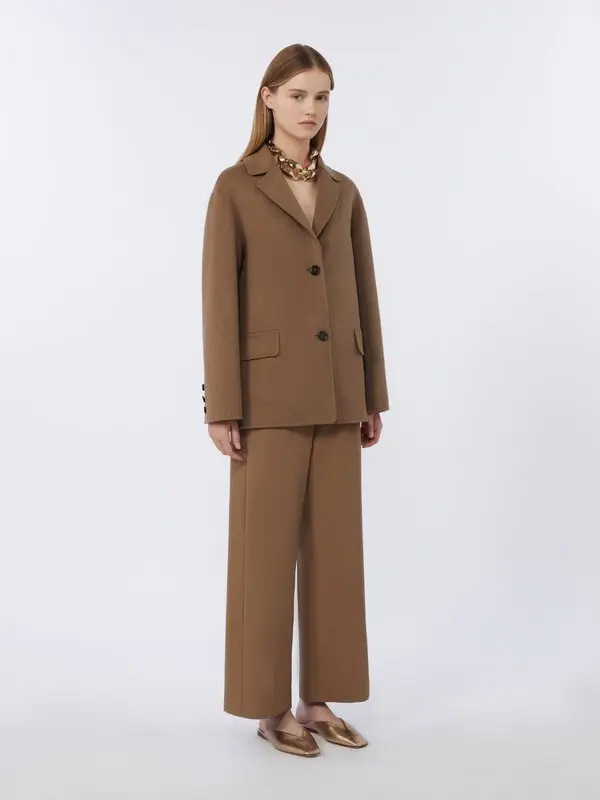 Max Mara Wool Gabardine Trousers - Camel