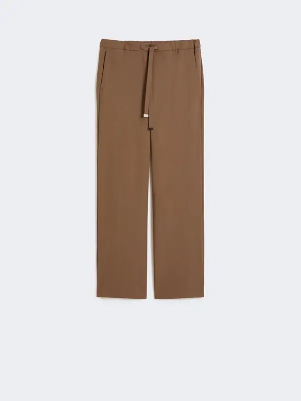 Max Mara Wool Gabardine Trousers - Camel