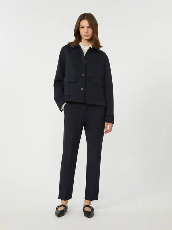 Max Mara Stretch Wool Cigarette Trousers
