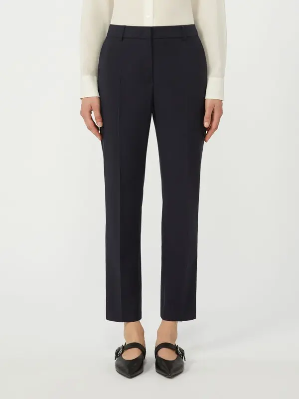 Max Mara Stretch Wool Cigarette Trousers