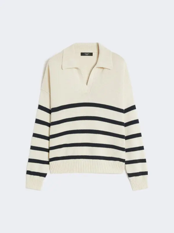 Max Mara Relaxed-fit Polo Sweater - Navy