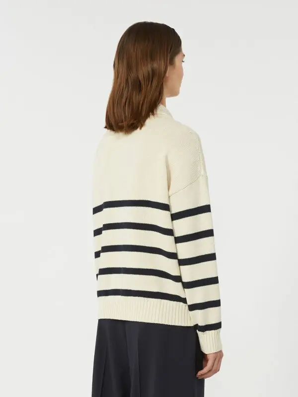 Max Mara Relaxed-fit Polo Sweater - Navy