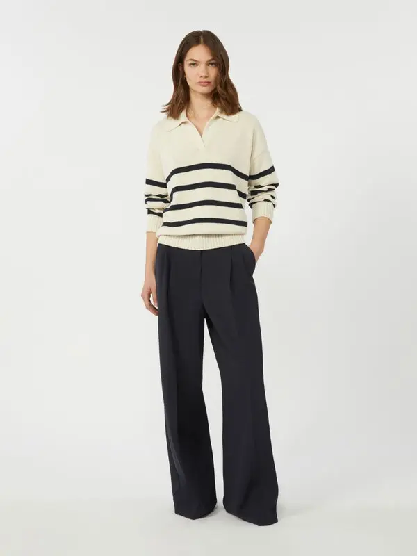 Max Mara Relaxed-fit Polo Sweater - Navy