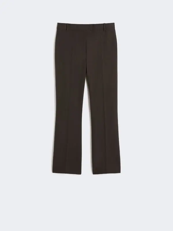 Max Mara Stretch Cotton And Viscose Trousers - Dark Green