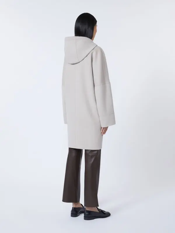 Max Mara Double-faced Wool Hooded Mid-length Coat