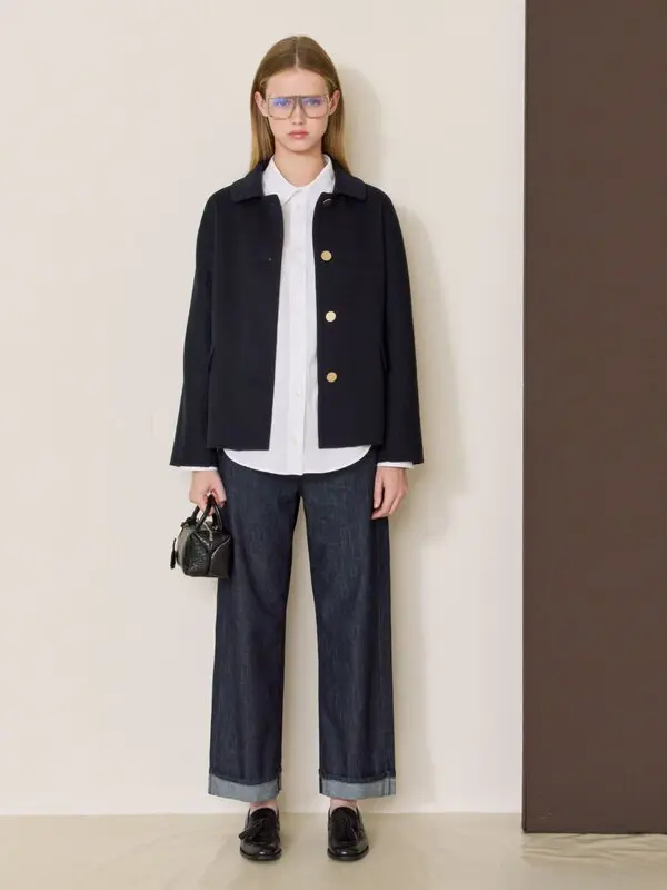 Max Mara Short Wool Jacket - Midnightblue