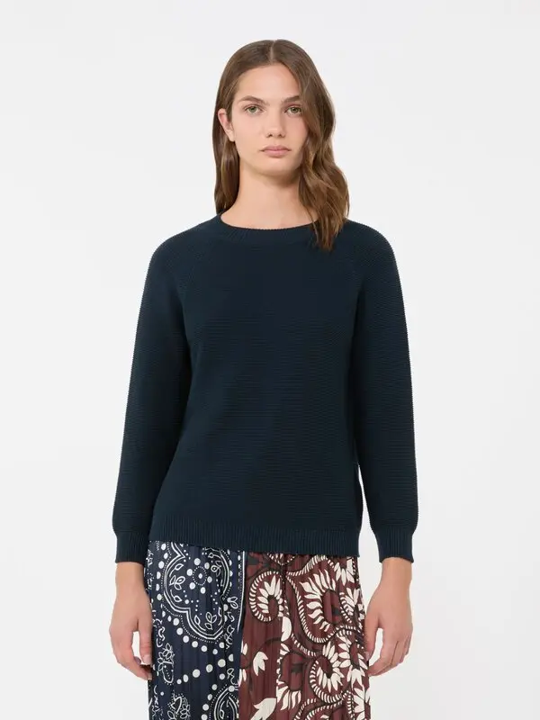 Max Mara Cotton Sweater - Navy