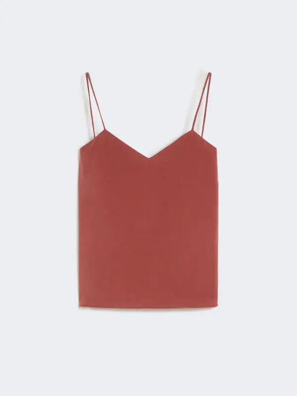 Max Mara Silk Canvas Top - Terra Cotta