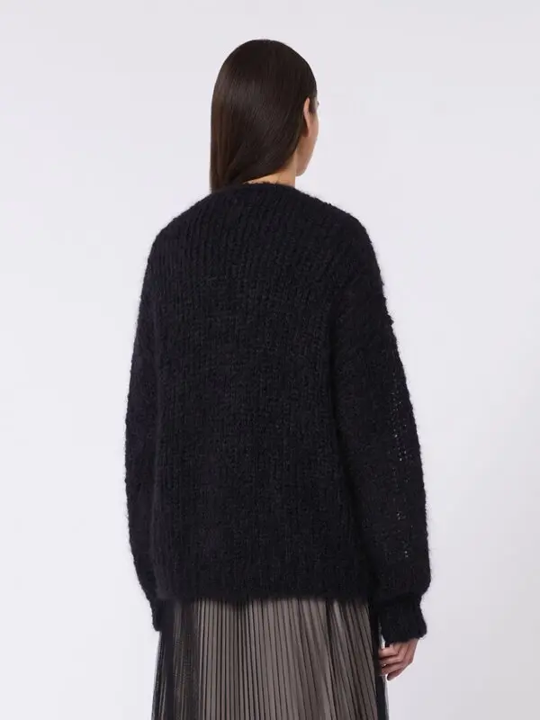 Max Mara Mohair Blend Cardigan - Black