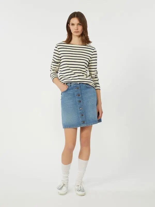 Max Mara Striped Cotton Jersey T-shirt - Ivory