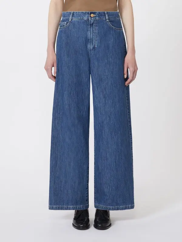 Max Mara Wide-leg Denim Jeans - Midnightblue