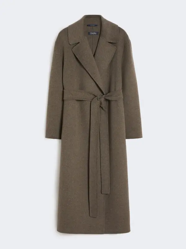 Max Mara Long Wool Robe Coat - Mud
