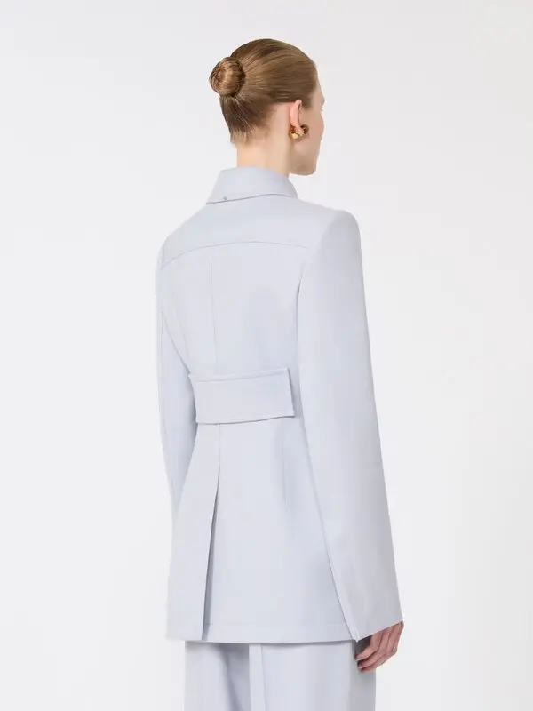 Max Mara Fitted Gabardine Shirt Jacket - Medium Grey