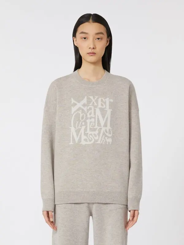 Max Mara Wool And Cashmere Crew-neck Sweater - Beige